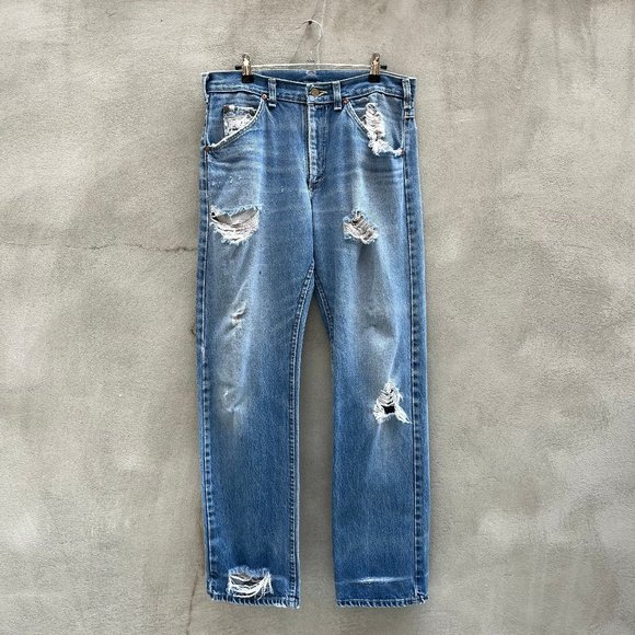 Lee | Jeans | 8s Vintage Lee Riders Ripped Denim Jeans | Poshmark